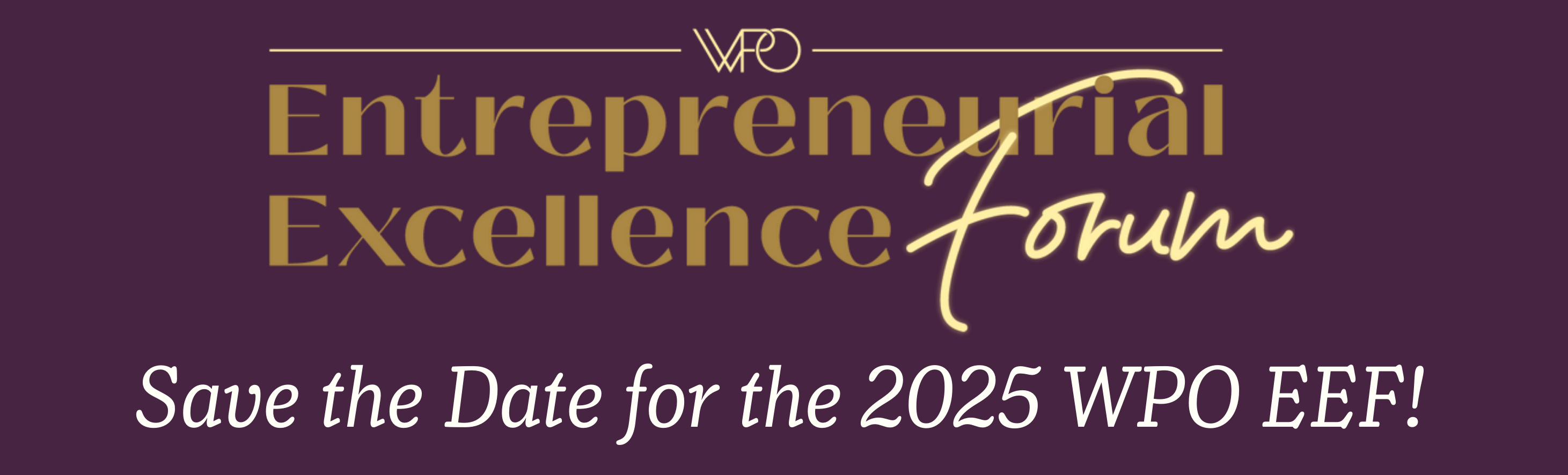 WPO | Entrepreneurial Excellence Forum